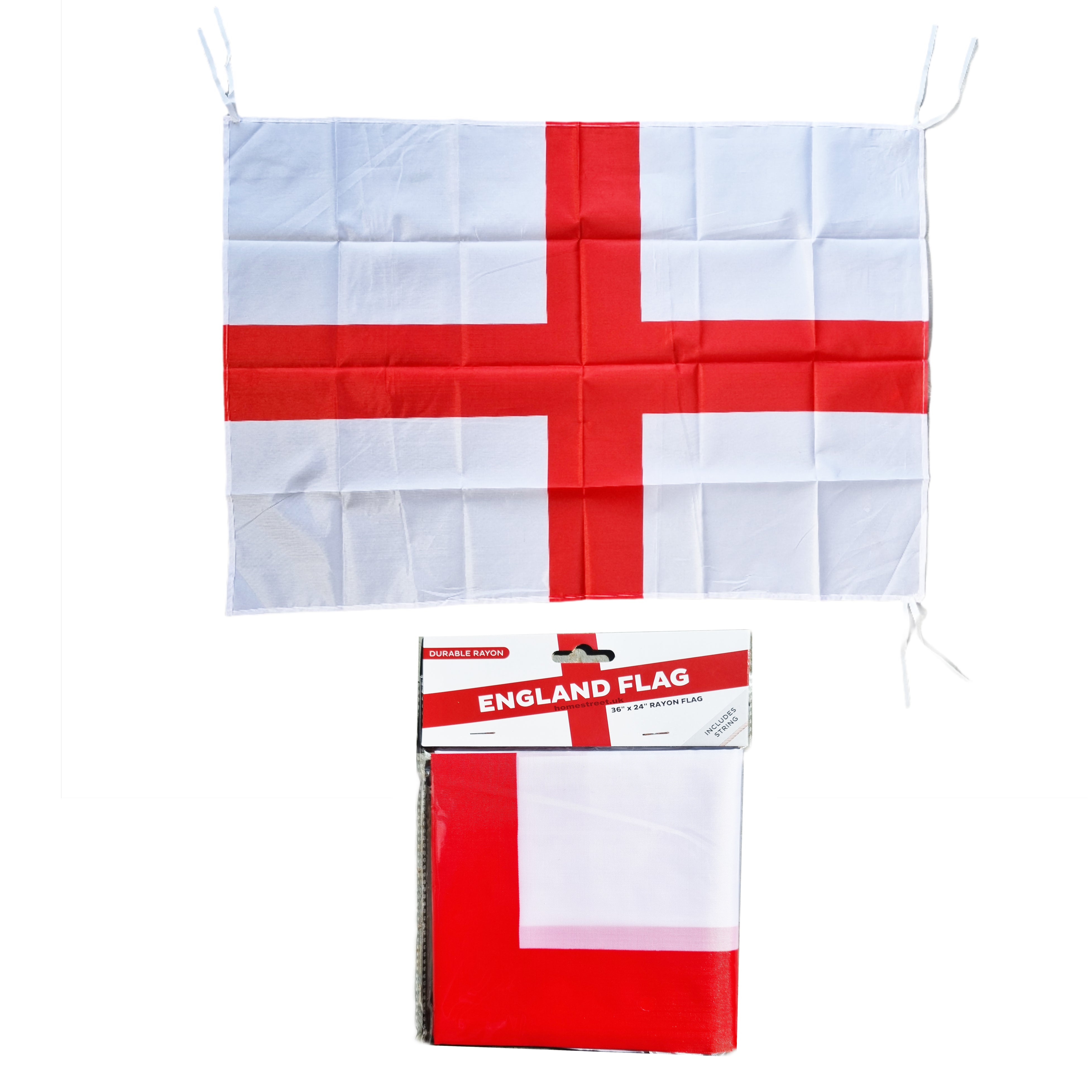 England Flag Durable Rayon St George Cross With Ties 36x24 Inch 90x60c ...