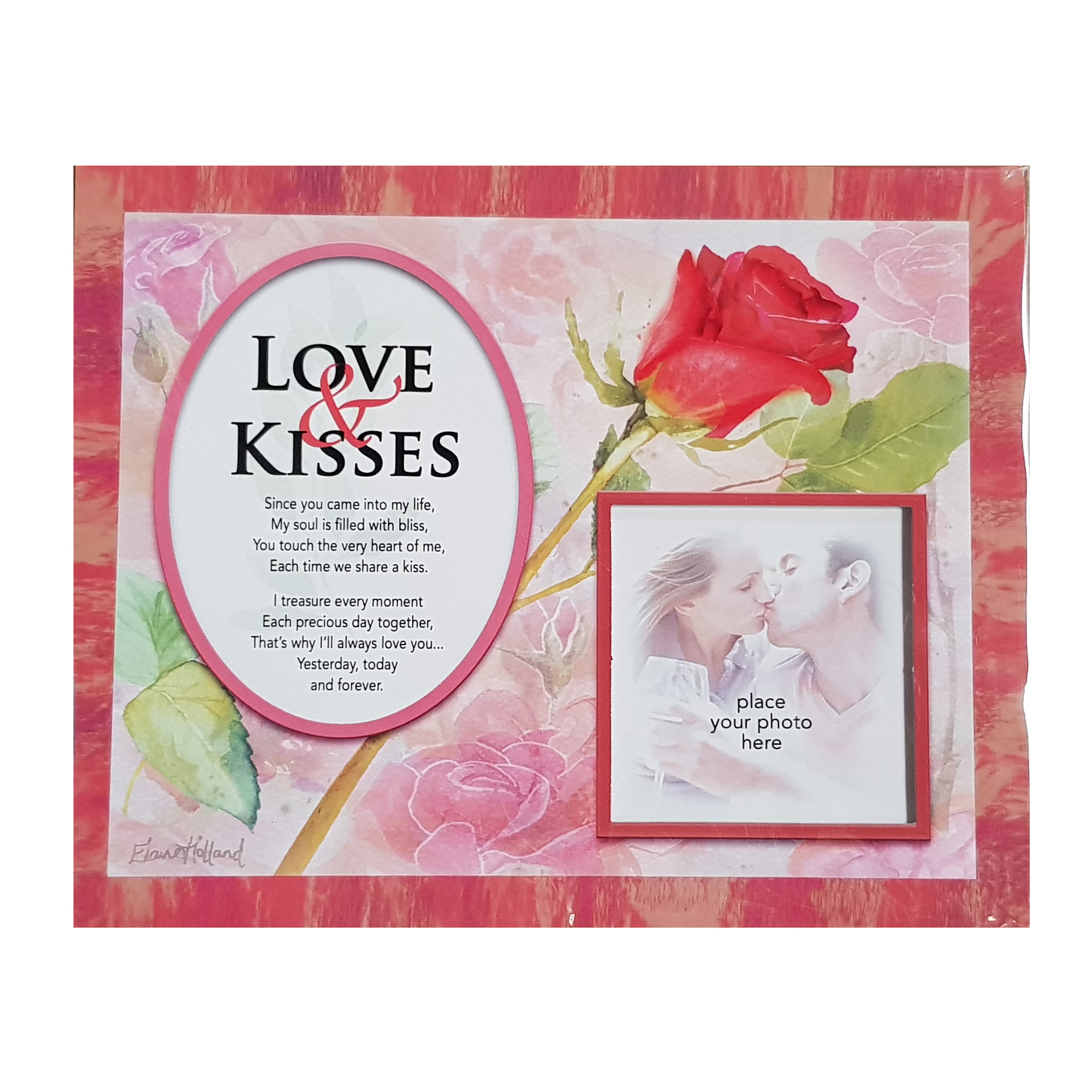 Love And Kisses Memory Mount Gift With Special Words And Place For Pho ...