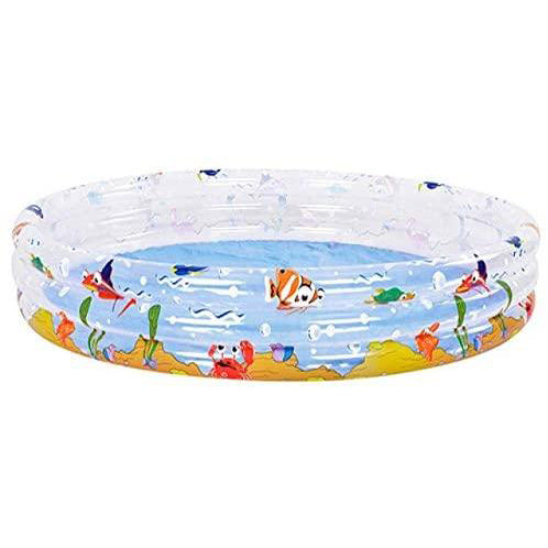 Round Paddling Pool Bright Colour Underwater Ocean Animals Theme 3 Rin ...